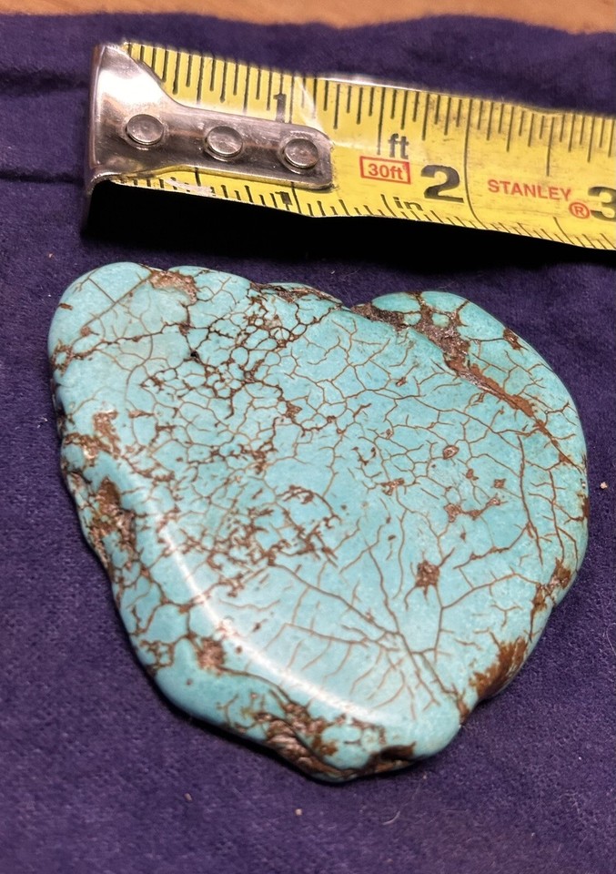 Large flat turquoise stone 2.6 ounces approximately 73 g | eBay