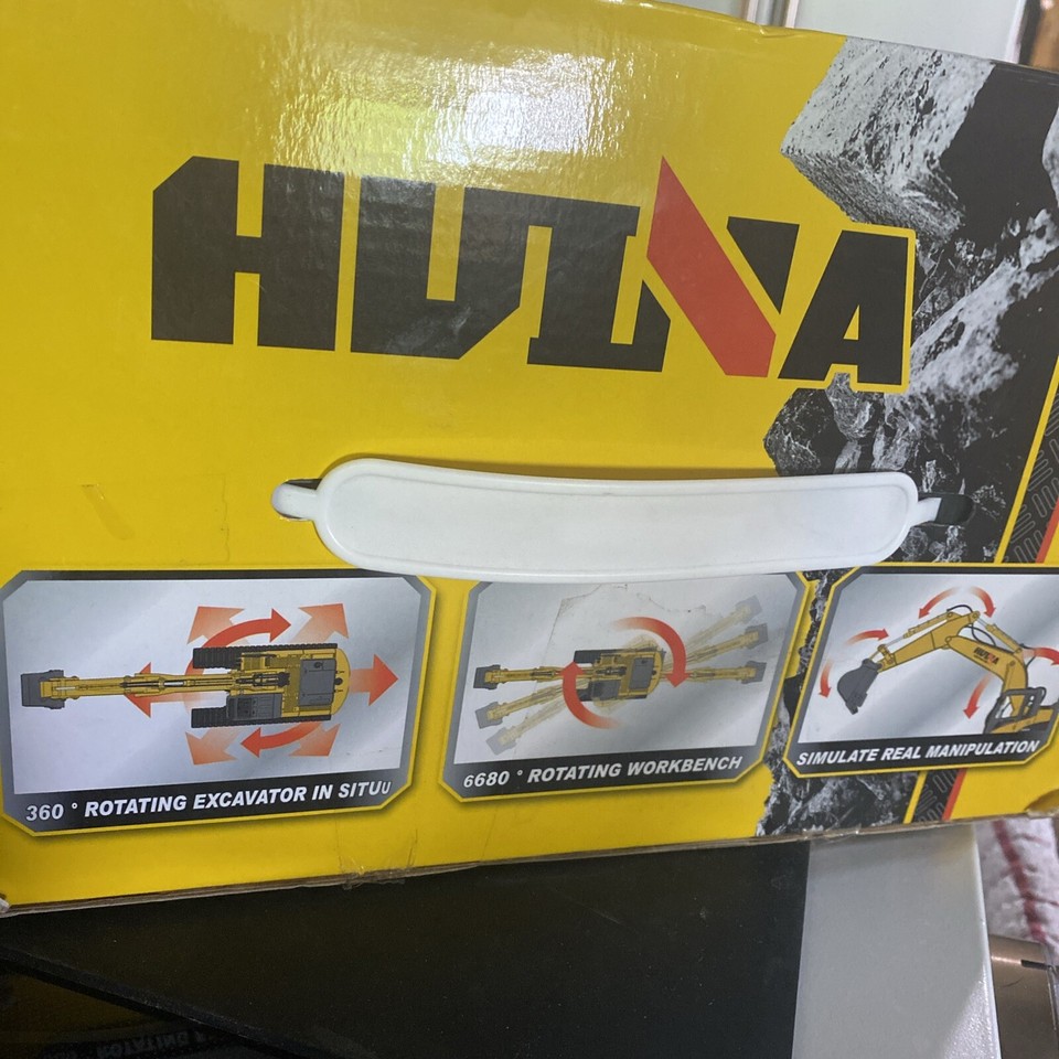 HUINA Toys 1550 RC Excavator BackHoe Charging RC With Battery 15CH 2.4G ...