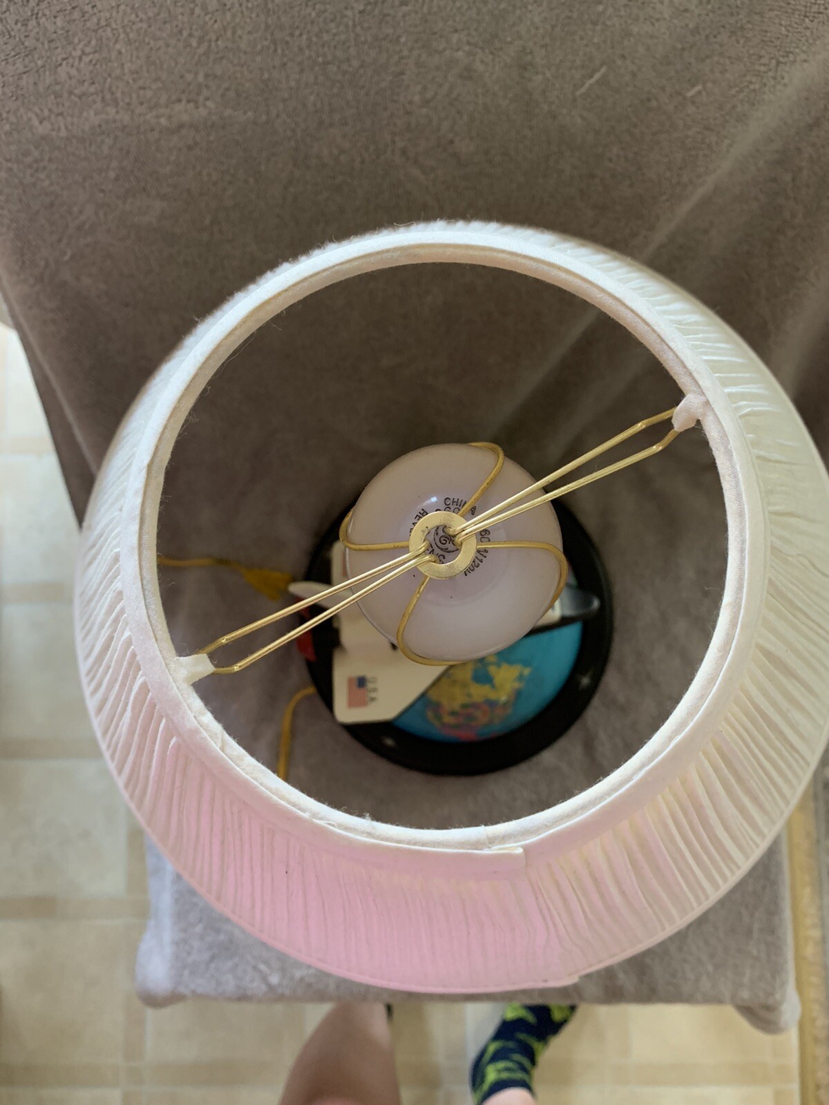 NASA Space Shuttle on Earth Half Globe Table Desk Lamp Night Light Boys ...