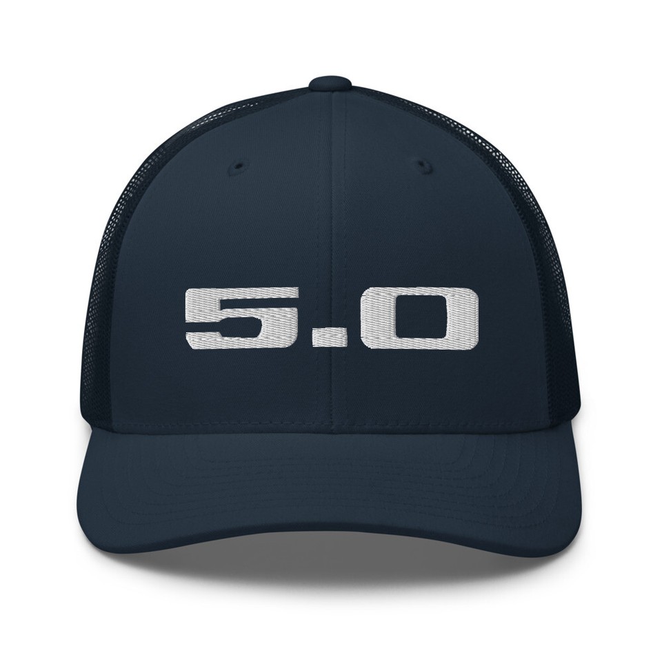 Mustang 5.0 Five Point O Logo Emblem Trucker Cap | eBay