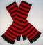 Striped Stripey Long Magic Unisex One Size Fingerless Gloves Emo Gothic ...