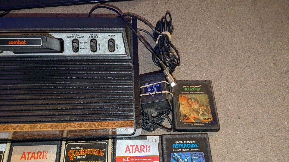 ATARI 2600 / SEARS TELE-GAMES HEAVY SIXER CONSOLE W/16 GAMES EXCELLENT ...