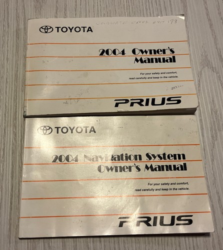2004 Toyota Prius Owners Manual With Navigation Book No Case | eBay