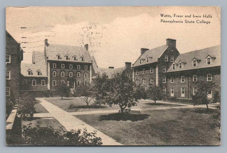 Watts Frear Irwin Hall PENN STATE University~Vintage PSU College~Gamma ...