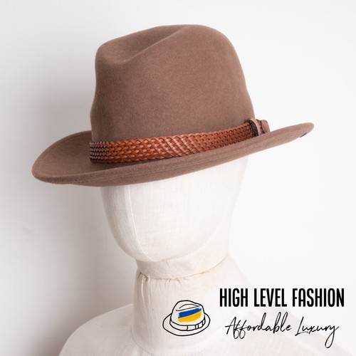 DISCOVERY Chanel Check Summer Wool Handcrafted Luxury Fedora HAT Size L ...