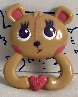 Hasbro Baby Alive Teddy Bear Rattle Tan Pink Heart Replacement ...