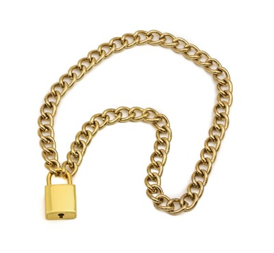 Gold Square Padlock Sid Vicious Style Pendant Punk Goth Thrash Metal ...