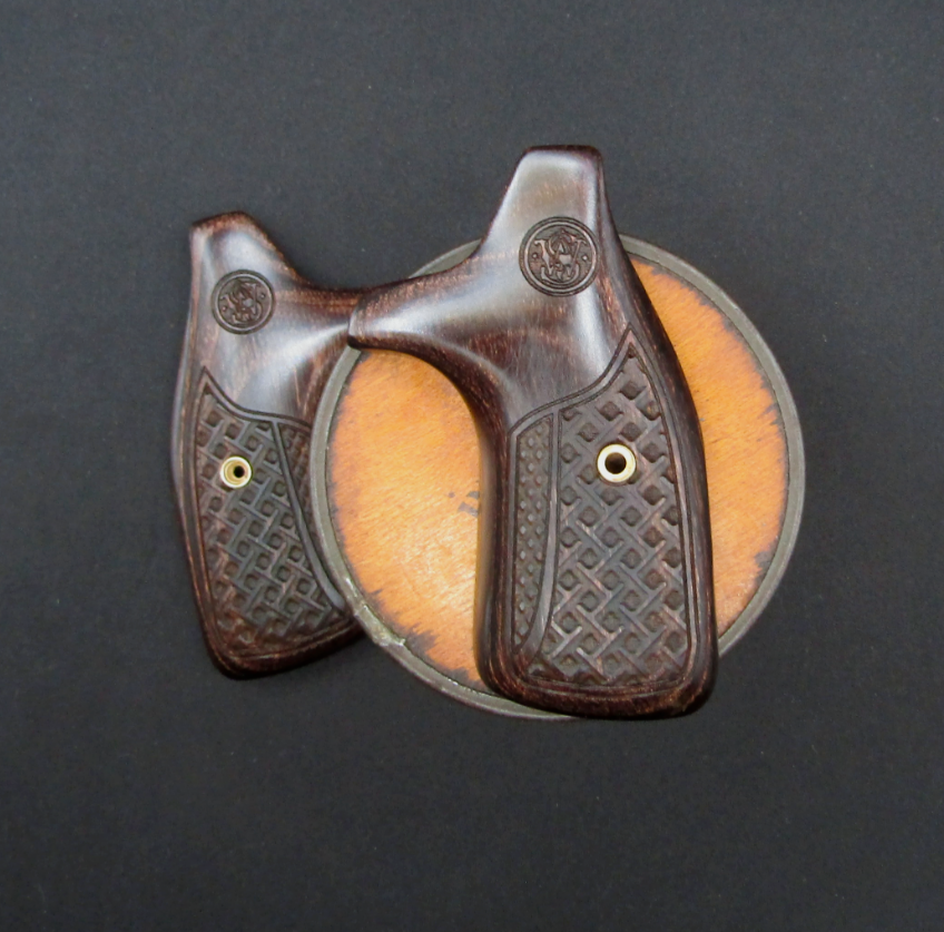 Smith & Wesson J-frame Rd Custom Walnut Altai Grips Basketweave/Mini ...