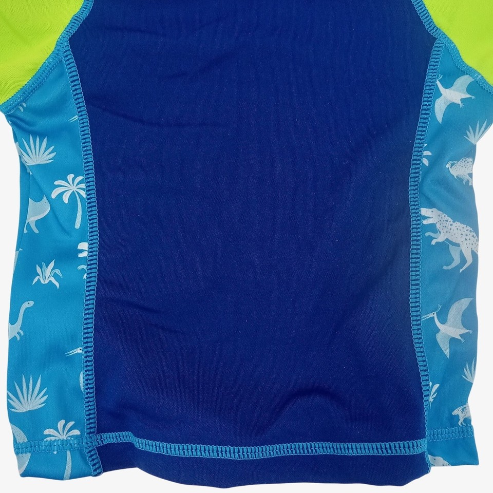 Sun Smart Swim Tee Rash Guard UPF 50 Swimwear Blue Green Dinosaur 18 to ...