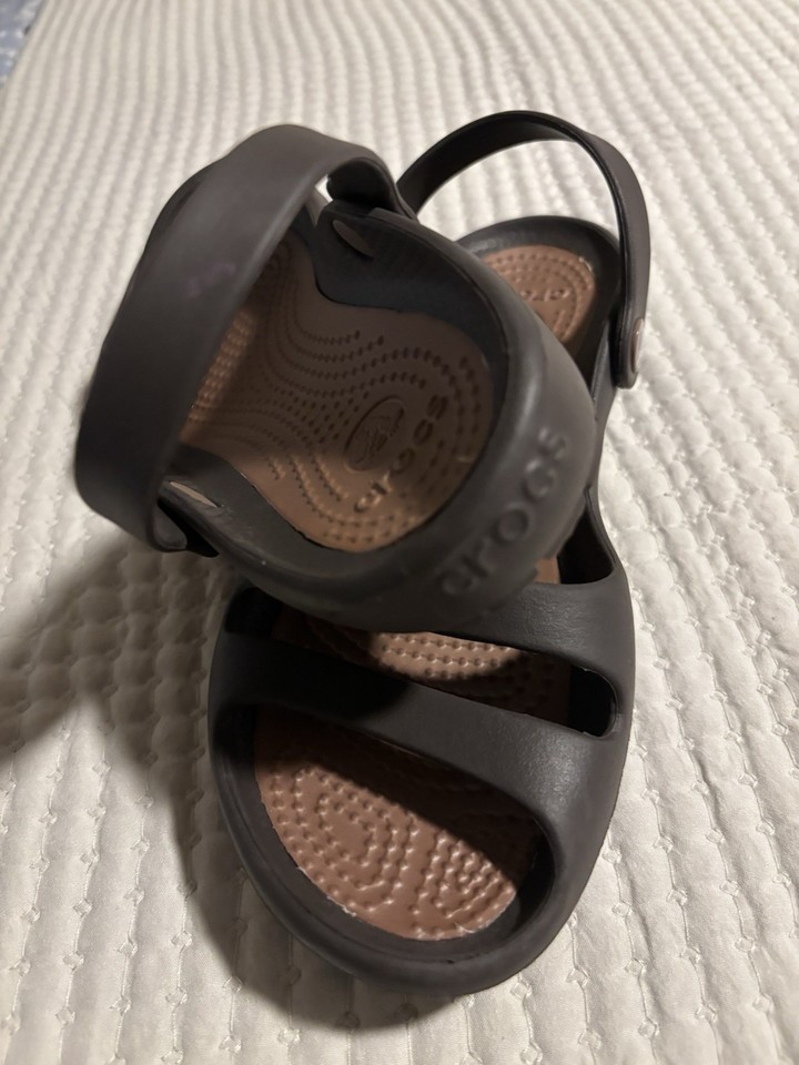 Crocs Cleo II Double Strap Adjustable Sandals 2-Tone Brown Womens Size ...