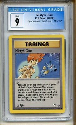 Misty's Duel 2000 Pokemon Gym Heroes 1st Edition # 123/132 CGC 9 MINT ...