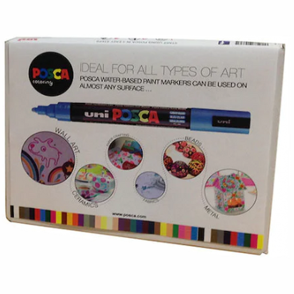 Uni Posca Paint Marker Kits Cases Sets Packs All Options Pastel & Mega ...