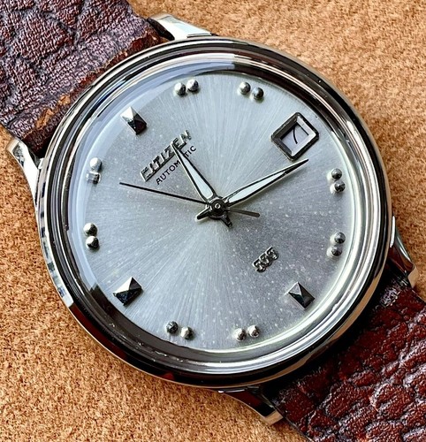 Citizen 555 Automatic 37.5 Mm Vintage Watch All Stainless Steel ...