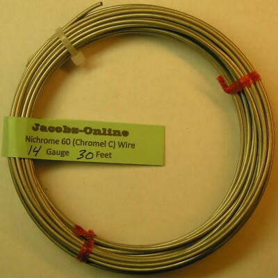 Nichrome 60 resistance wire, 14 AWG (gauge), 30 feet | eBay