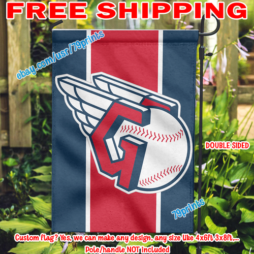 Cleveland Guardians Team Garden Flag 12x18" Fan Yard Outdoor Home Decor ...