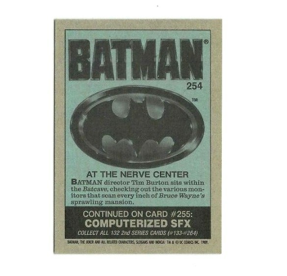 1989 DC COMICS BATMAN, #254 AT THE NERVE CENTER CARD NM | eBay