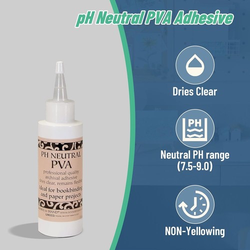Books By Hand, PH Neutral PVA Adhesive, Bookbinding Glue, 4 Ounce, White | eBay