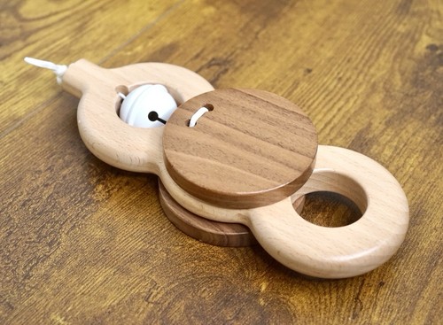 LOVEVERY Batting Ring Wooden Rattle & Bell Toy Replacement for baby ...