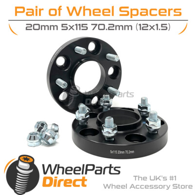 Bolt-On Wheel Spacers (2) 5x115 70.2 20mm for Opel Astra GTC OPC 13-19 ...