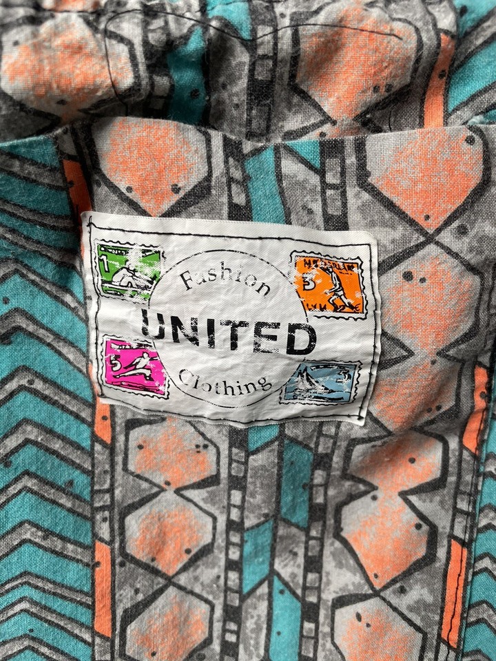 Fashion United Clothing Multicolor Overalls Size XL Baggy Lightweight ...