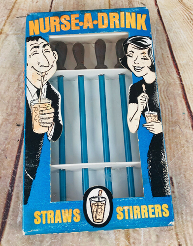 vtg OLD COLLECTIBLE * NOVELTY * BAR STRAW STIRRERS * NURSE A DRINK | eBay
