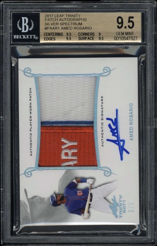 2017 Leaf Trinity Amed Rosario Patch BGS 9.5 Auto 9 Silver Spectrum 3/5 ...