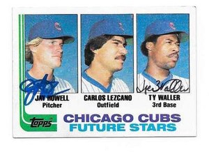JAY HOWELL & TY WALLER 1982 TOPPS AUTOGRAPHED SIGNED # 51 CUBS | eBay