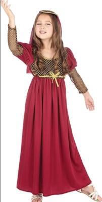 FORUM MEDIEVAL MAIDEN JULIET FANCY DRESS COSTUME AGE 4-6 TUDOR PRINCESS ...