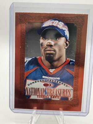 1997 Donruss Preffered National Treasures Terrell Davis Denver Broncos ...