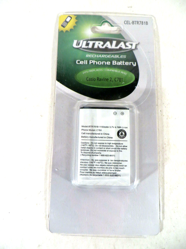 Rechargeable Battery Ultralast Cell Phone Casio Ravine 2, C781 Sealed ...