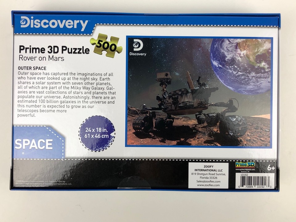 Discovery Prime 3D Puzzle Rover On Mars Space 500 Piece 24" x 18" | eBay
