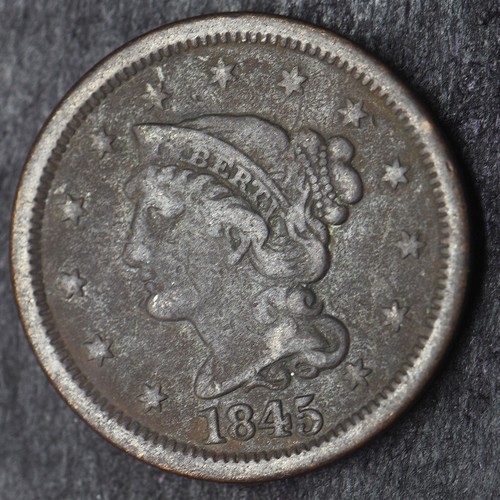 1845 Braided Hair Large Cent 1C - COINGIANTS - | eBay