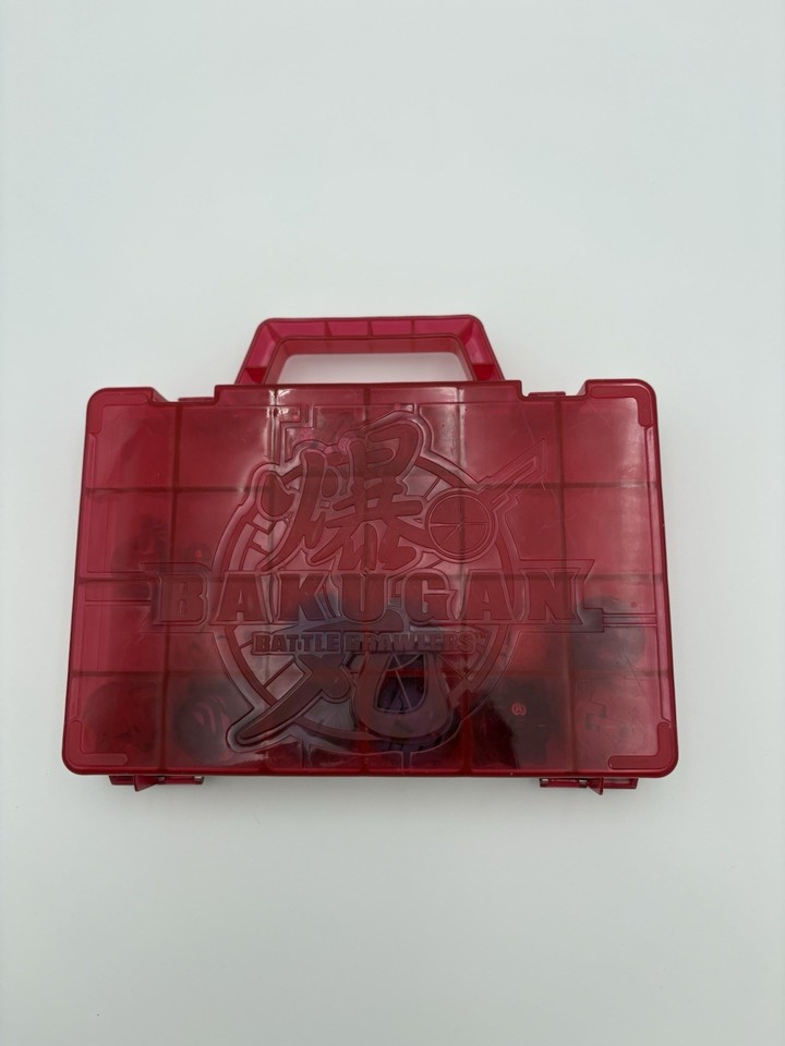 Bakugan Battle Brawlers Red Hard Case & Balls Figures Lot of 16 | eBay