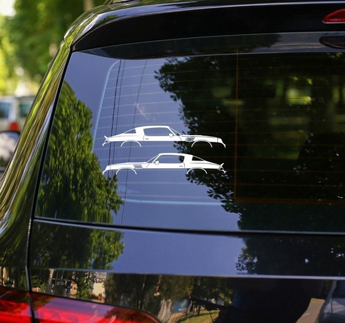 2x Classic Car Silhouette Decal Stickers for 78-79 Chevrolet Camaro Z28 ...