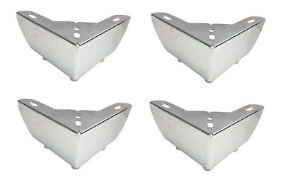 Corner Metal Chrome L Shape Feet Legs For Furniture Sofas Bed Chairs ...