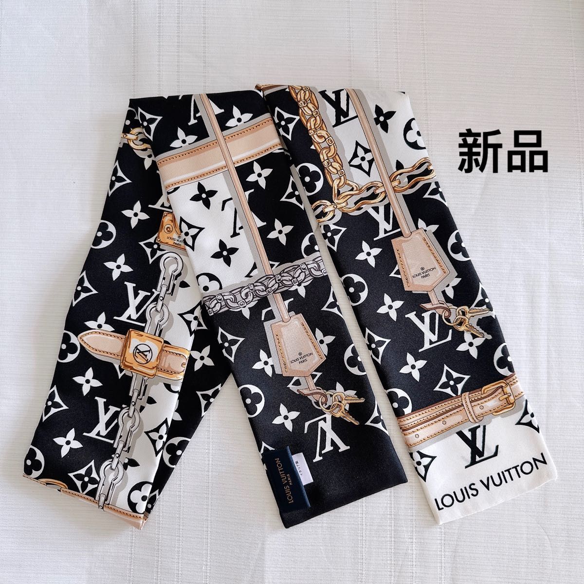 LOUIS VUITTON LV Louis Vuitton Monogram Bando Scarf Silk with Box New ...