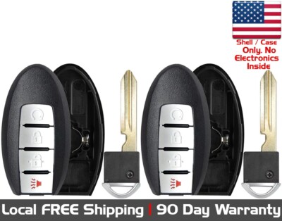 2x Replacement Keyless Entry Remote Key Fob SHELL Engine Start For ...