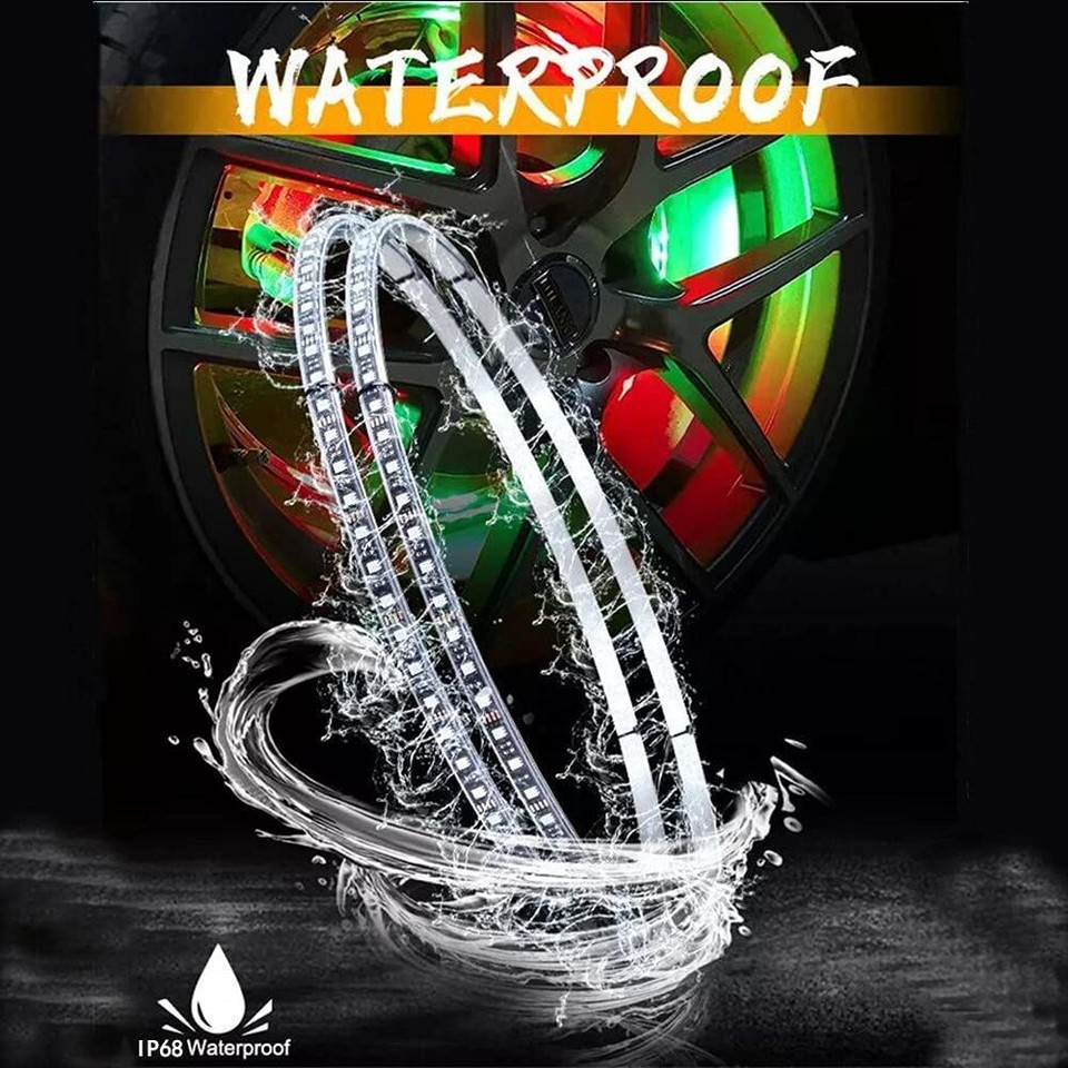 4X 15.5" RGB LED Wheel Ring Light Rim Lights For JEEP Wrangler JK TJ JL ...