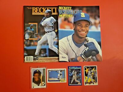 1990 & 1996 BECKETT PRICE GUIDE MAGAZINE KEN GRIFFEY JR / KIRBY PUCKETT ...