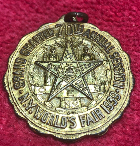 Freemason Medal Ribbon 1939 NY World's Fair Grand Chapter 70th Annual ...