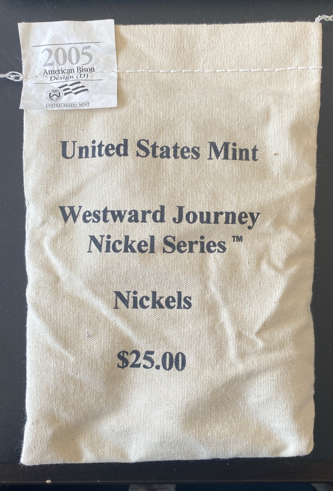 2005 American Bison Nickels-D, US Mint Westward Journey Series $25 Sewn ...