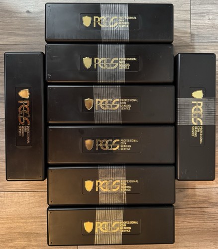 LOT OF EIGHT (8) - PCGS Black Slab Boxes - Coin Slab Storage. | eBay