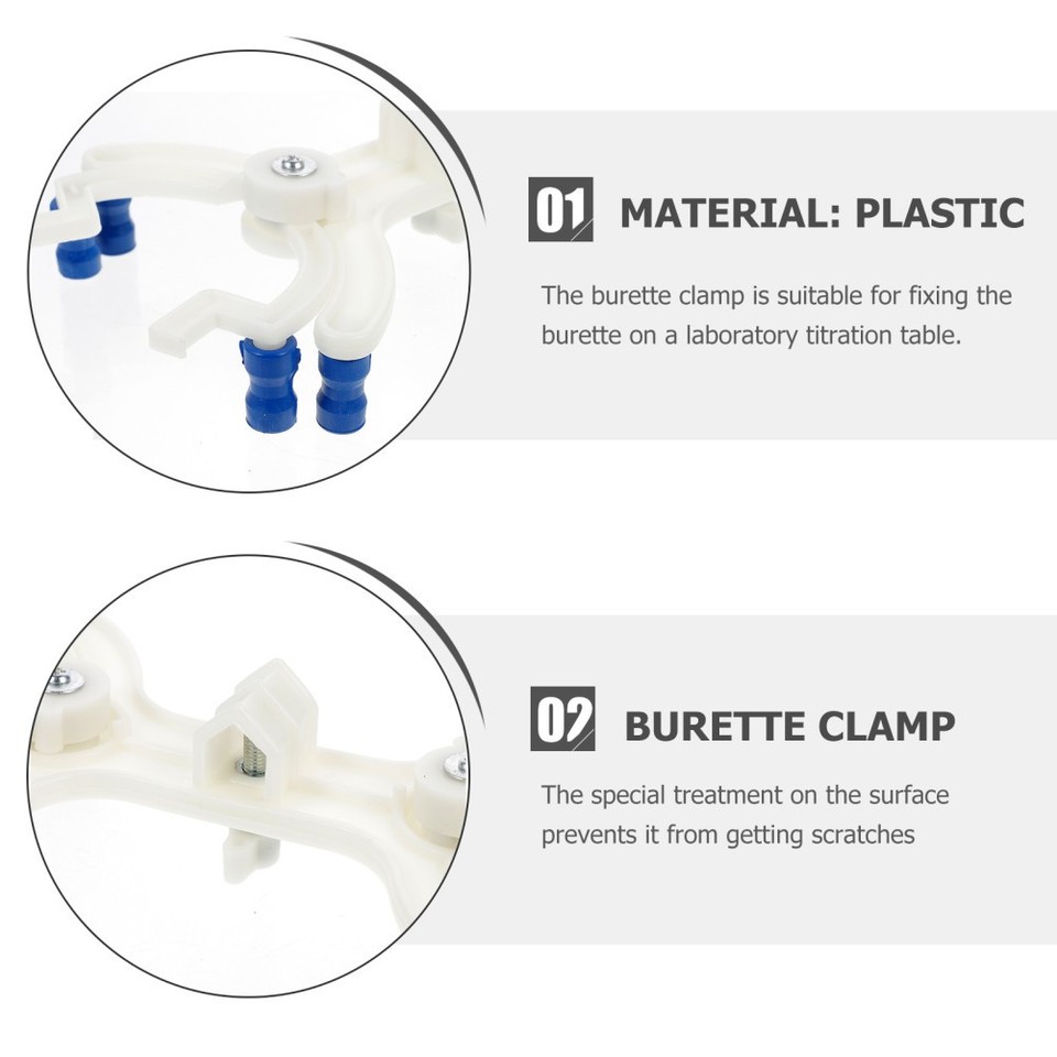 Plastic Double Clamp Buret Clip Laboratory Equipment for Titration ...