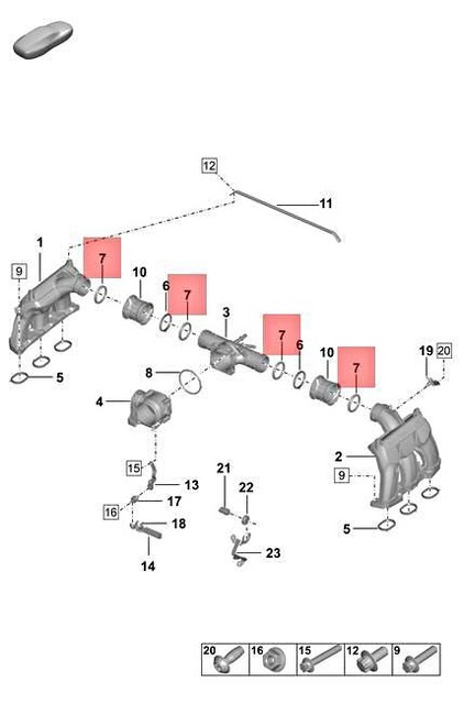 Genuine Porsche Manifold Gasket 9A7-008-279-00 for sale online | eBay