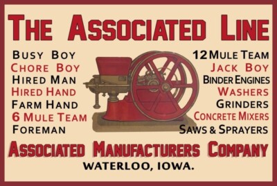 Associated Gas Engines - Waterloo, Iowa NEW Sign 24x36" USA Steel XL ...