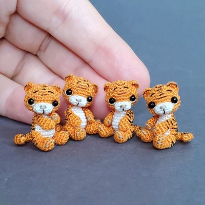 Custom extremely micro Tiger. Doll pet. Dollhouse miniature ...
