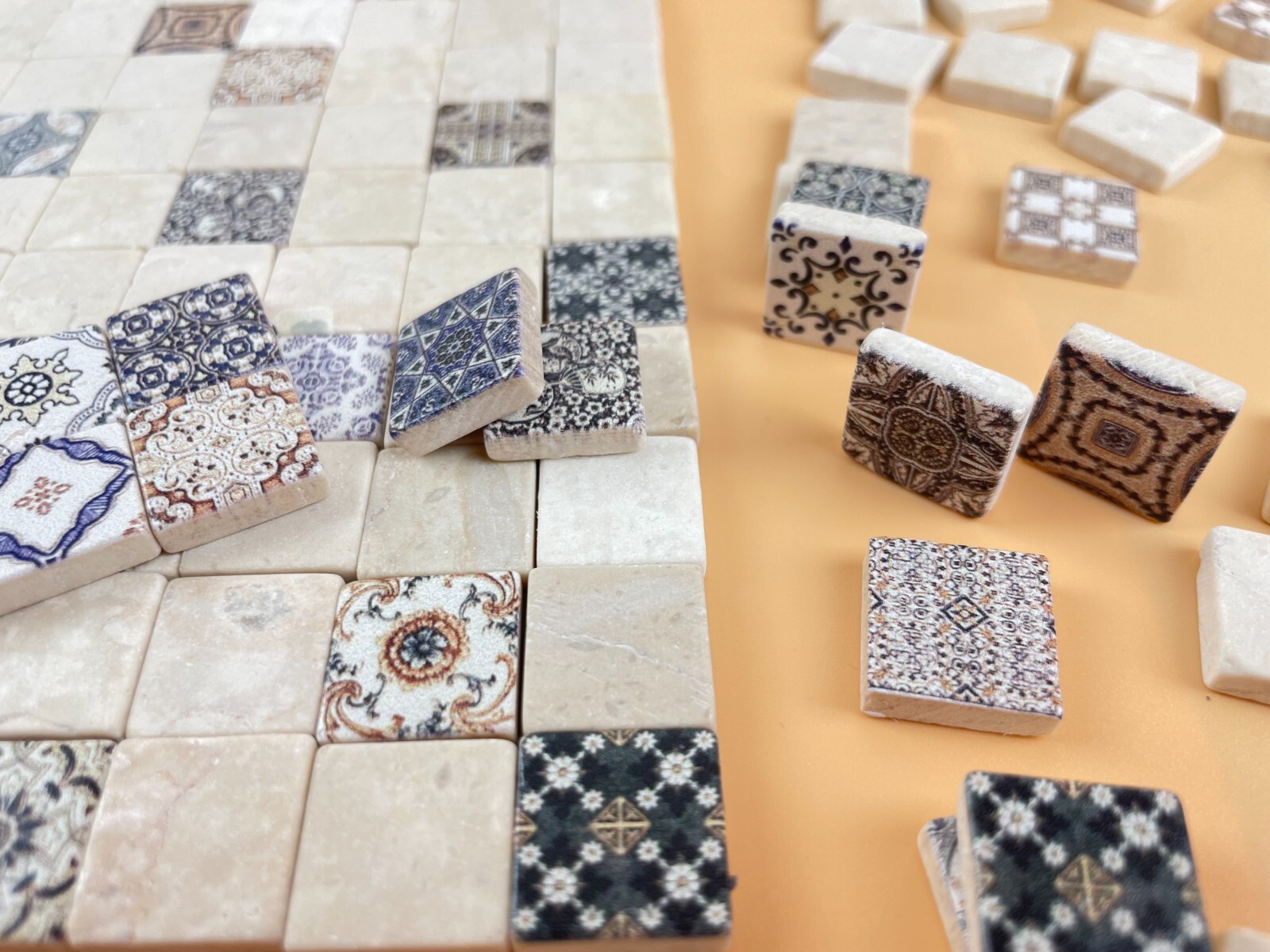 Dollhouse flooring Miniature Tile Kitchen backsplash Wall tiles Stone ...