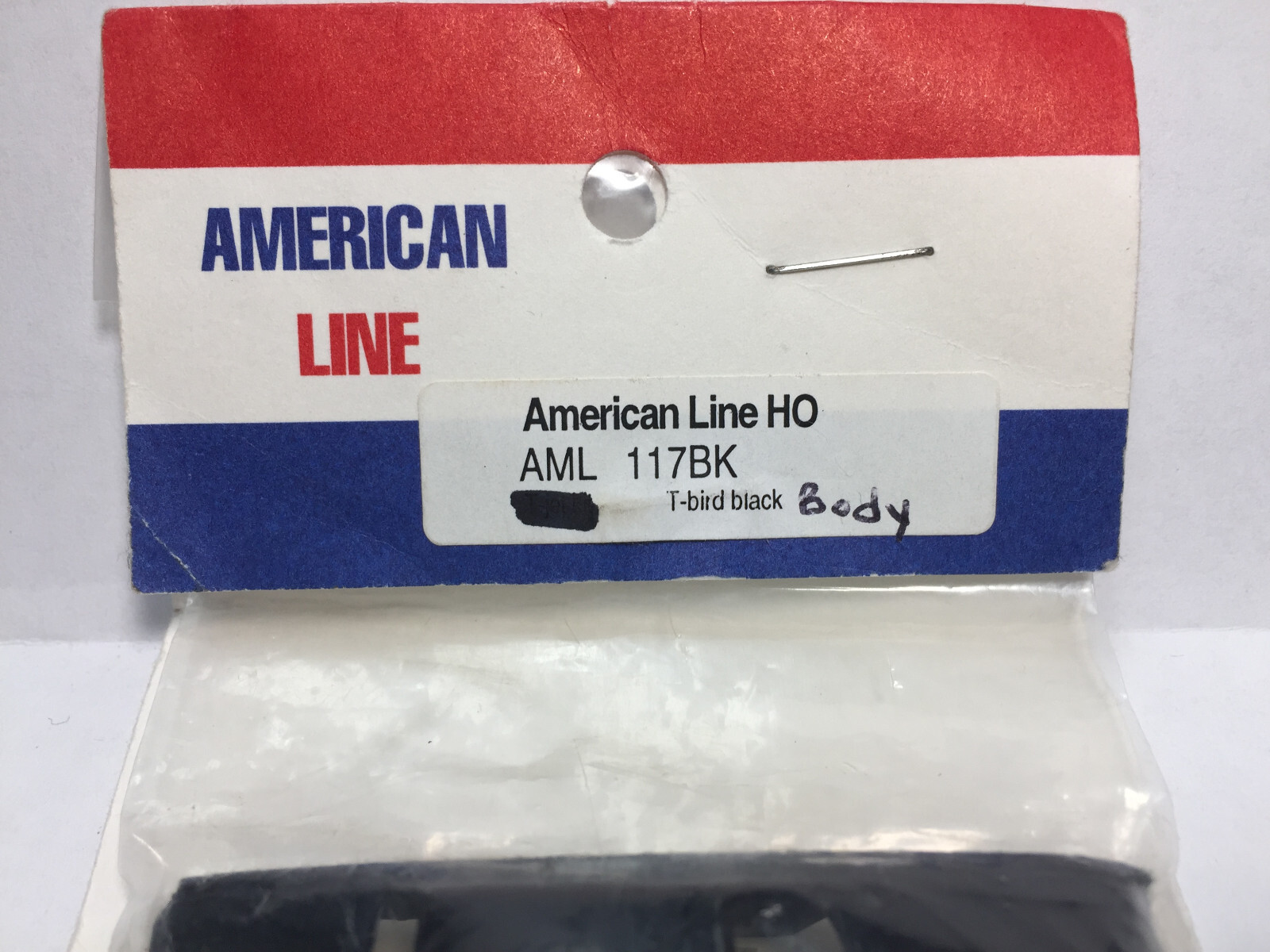 NOS unused american line '59 T-BIRD body BLACK in PACKAGE & glass for ...
