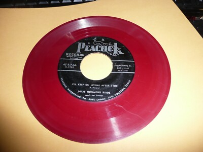 record 45 Gospel Dixie Hummingbirds red Vinyl I'll Keep on Living after ...