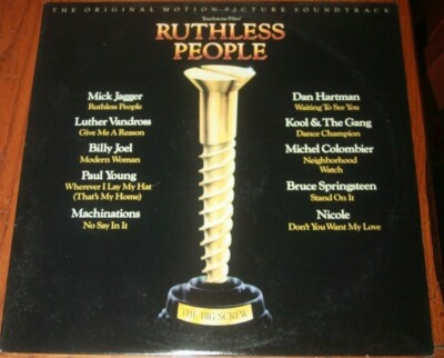 RUTHLESS PEOPLE ORIGINAL SOUNDTRACK LP MICK JAGGER BRUCE SPRINGSTEEN ...